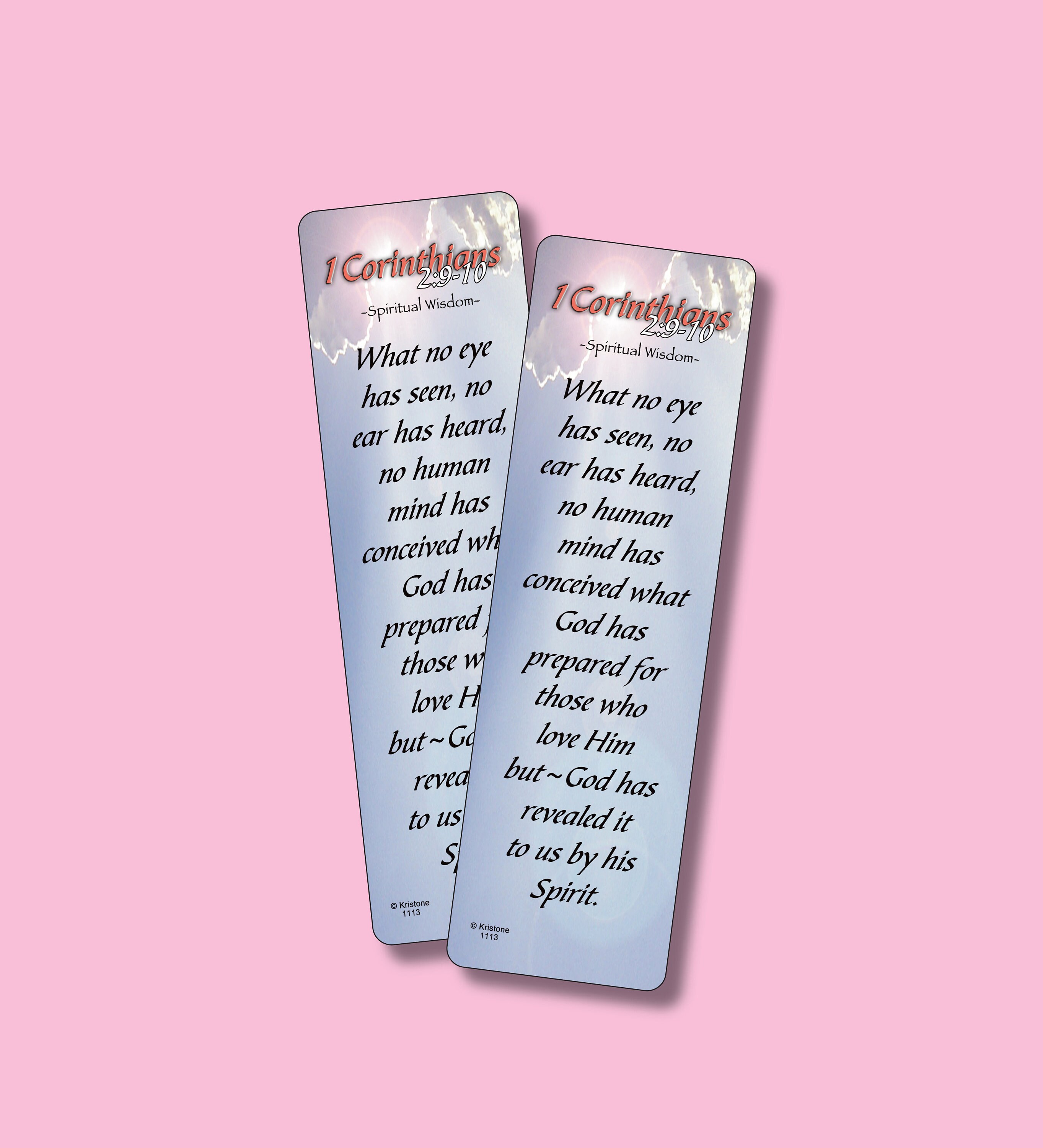1 CORINTHIANS 2:9-10 Scripture Bookmark, Bible Verse Bookmark ...