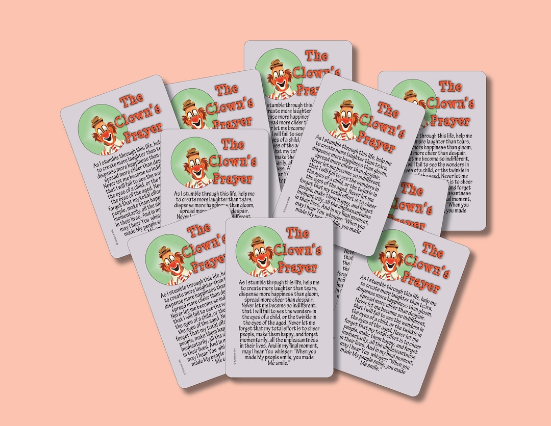 The Clown's Prayer - Mini-verse Cards, Wallet, Pocket, Inspirational ...