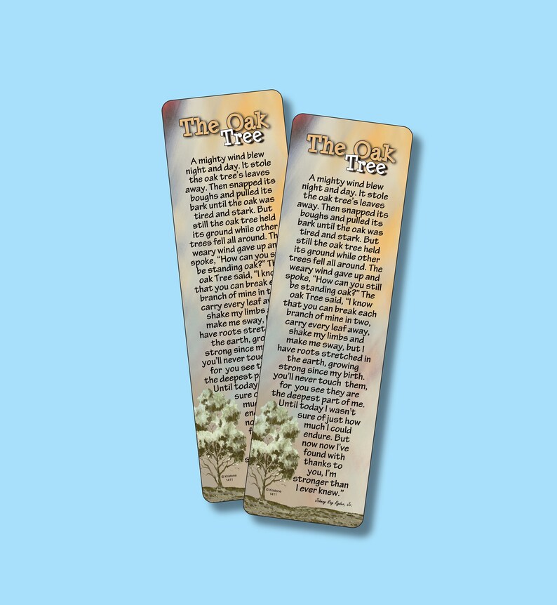 The Oak Tree Poem Motivational Encouragement - Etsy