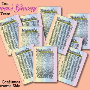 Heaven's Grocery Store Mini-verse Card, Wallet, Pocket, Inspirational ...