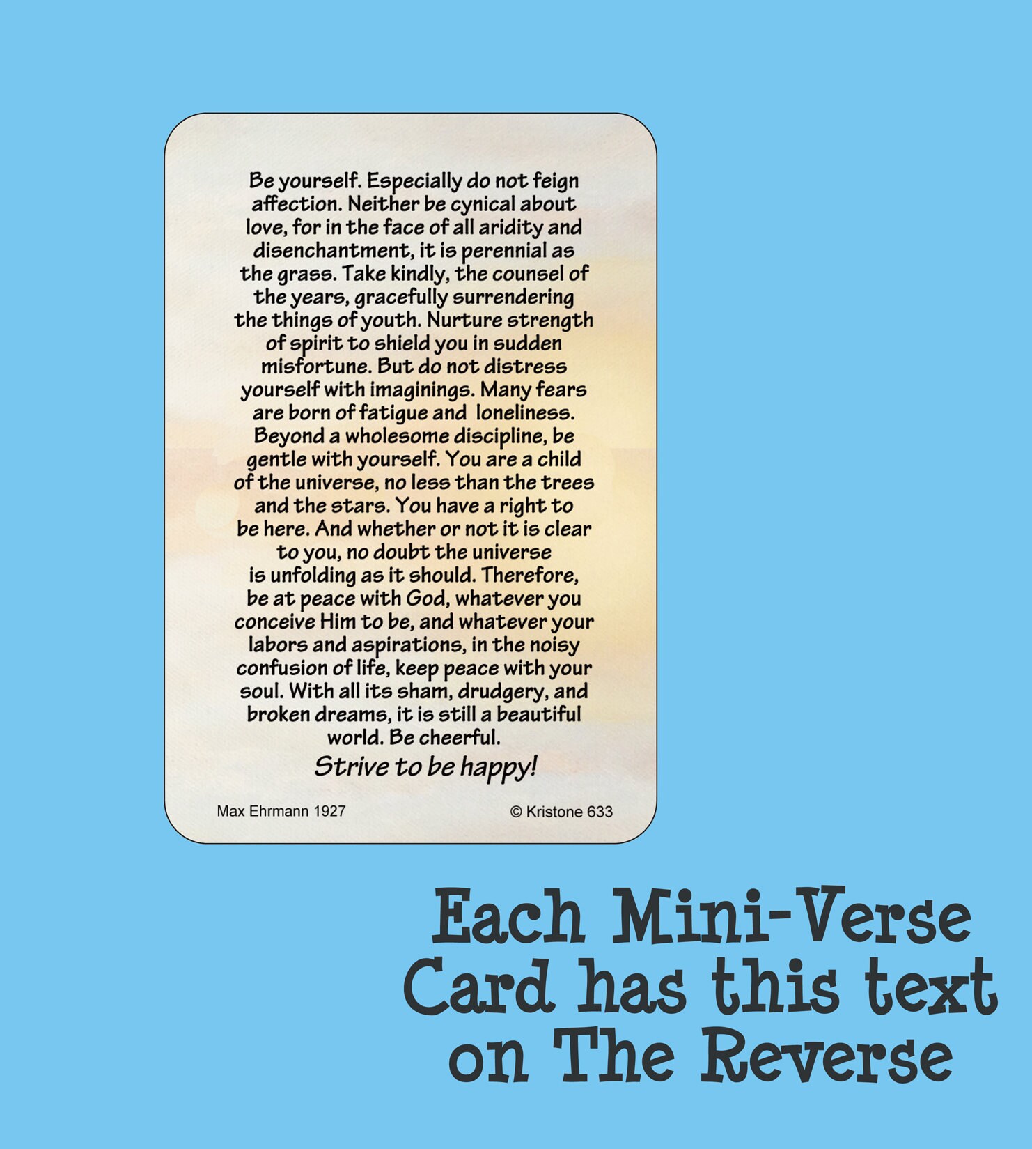 Desiderata Poem Mini-verse Card Wallet Pocket - Etsy