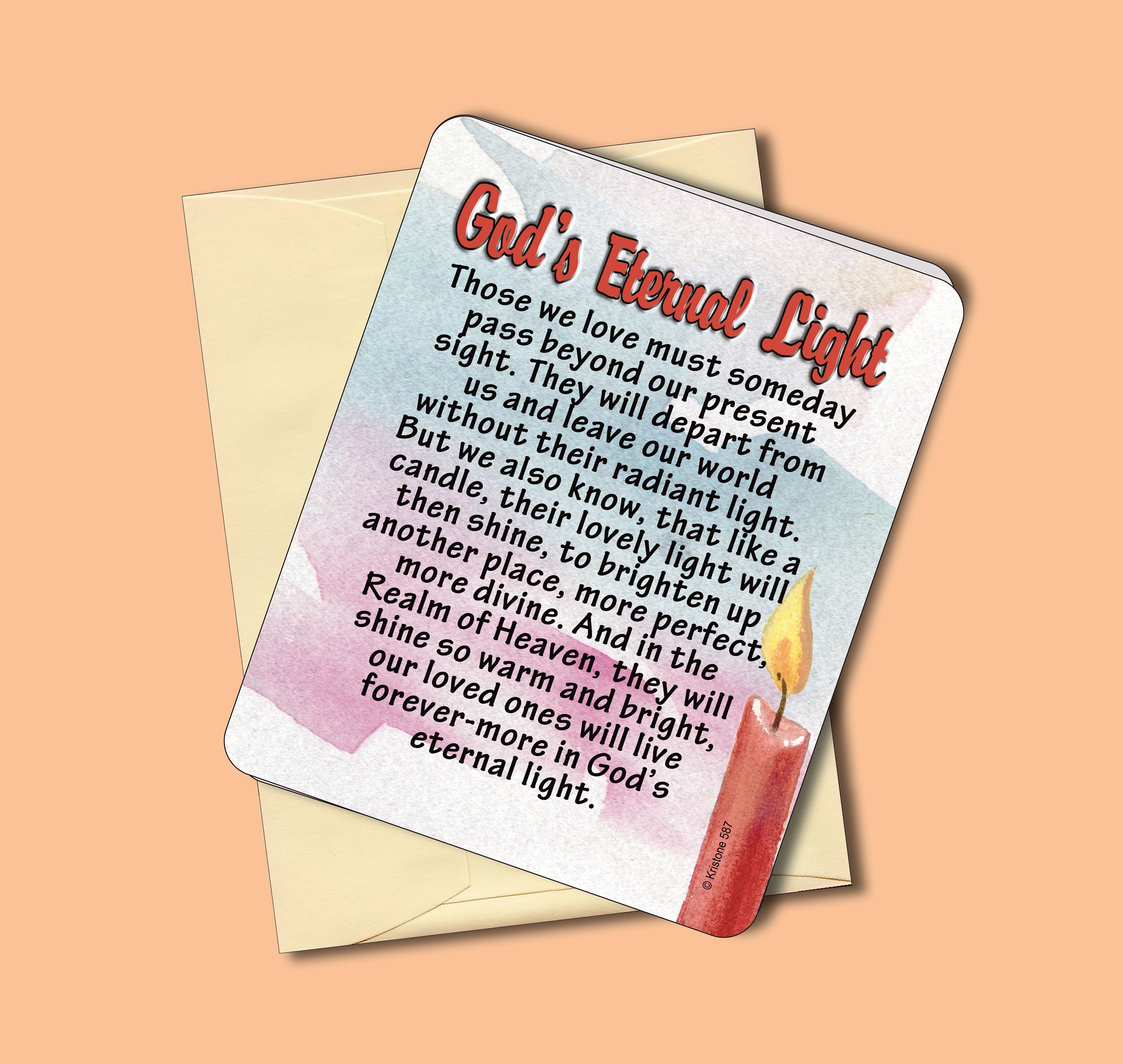 God's Eternal Light -"those We Love Must Someday Pass" - Greeting Card ...
