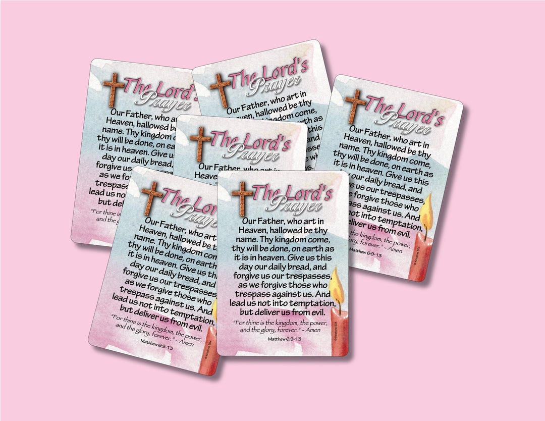 The Lord's Prayer Verse Cards VC - Etsy