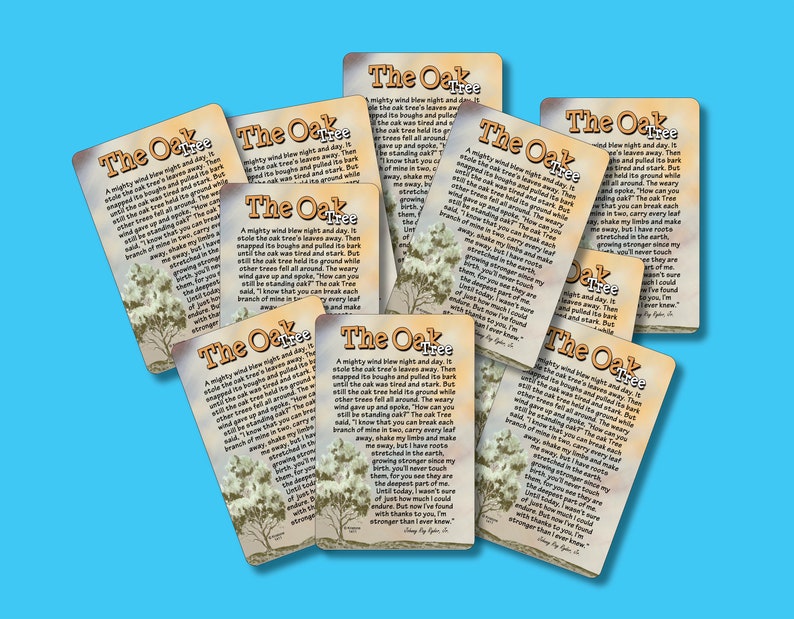 The Oak Tree - Mini-verse Card, Wallet, Pocket, Inspirational ...