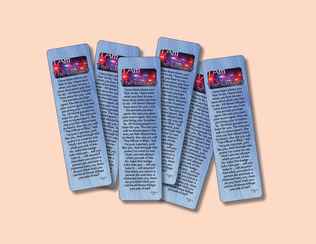 I Am the Officer - I Have Been Where You Fear to Be - 6 Verse Bookmarks ...
