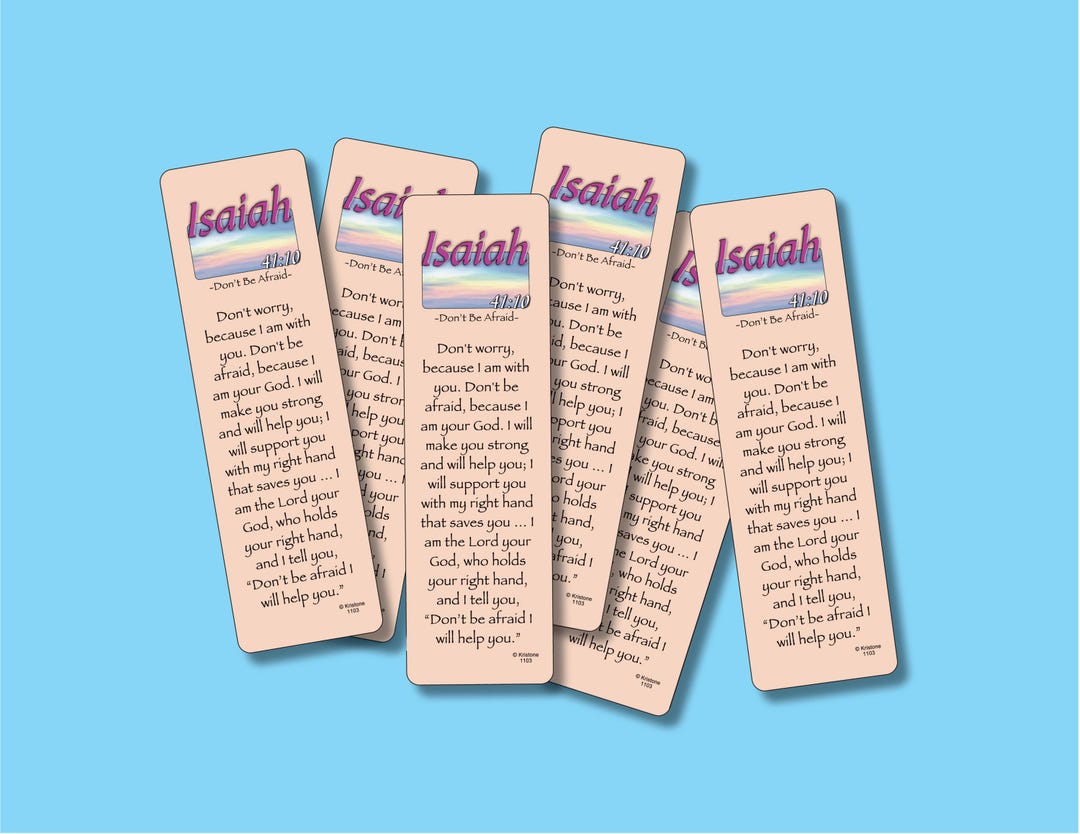 Isaiah 41:10 Scripture Bookmark, 6 Bible Verse Bookmarks, Christian ...