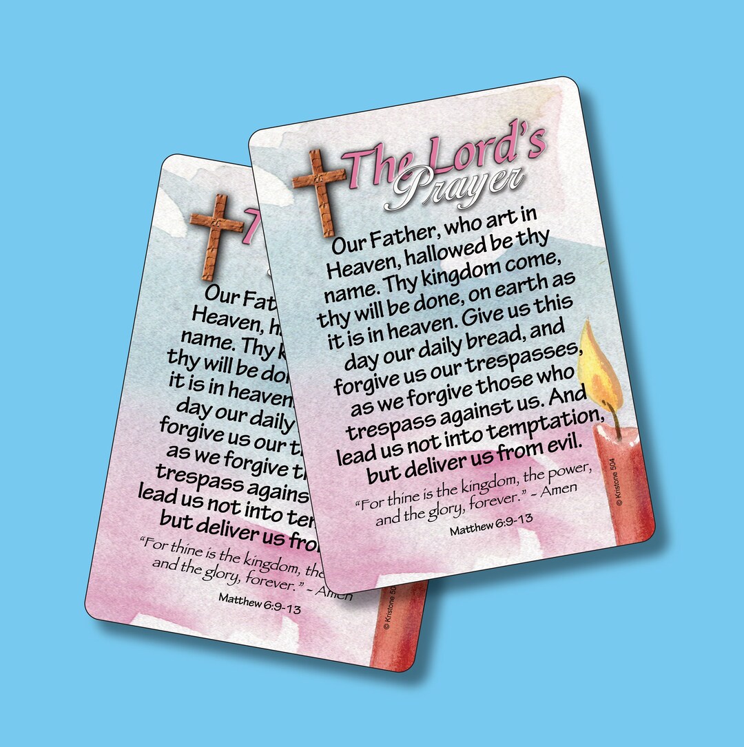 The Lord's Prayer Verse Card, Wallet, Pocket, Inspirational, Motivating ...