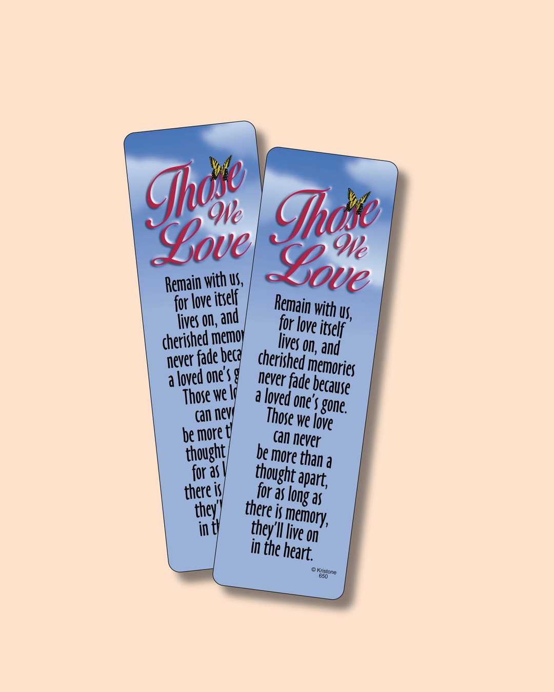 Those We Love Remain With Us Verse Bookmarks - Etsy