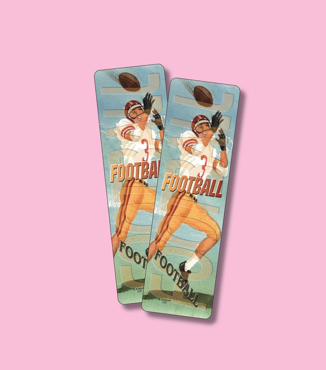Football Player, Sports, Athletics Image on 2 Bookmarks - Etsy