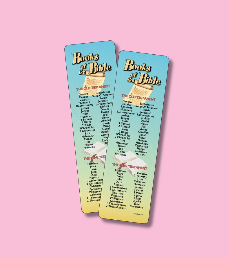 BOOKS of THE BIBLE the Old and New Testament Verse Bookmarks - Etsy