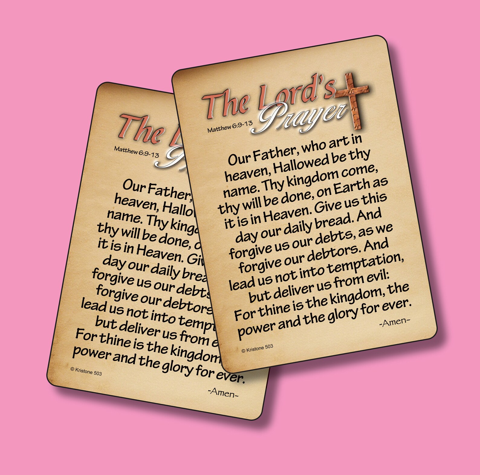 The Lord's Prayer Poem Verse Card, Wallet, Pocket, Inspirational ...