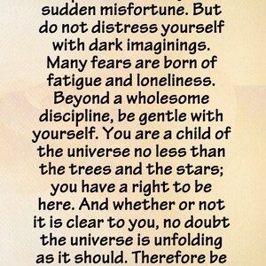 DESIDERATA - Tassel Bookmark - Encouragement, Inspirational, Motivating ...