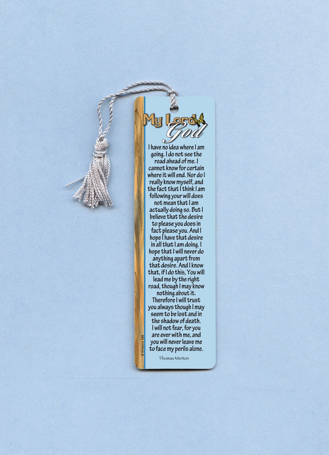 My Lord God - Thomas Merton Quote - Tassel Bookmark - Encouragement ...