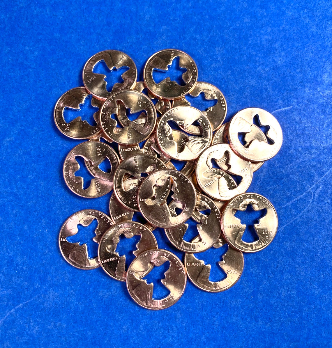 Keepsake Penny Angel Penny Angel Pennies From Heaven Lucky - Etsy