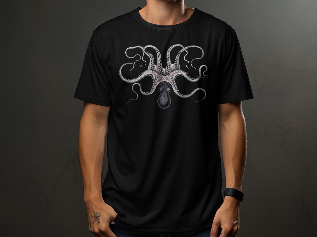 Octopus Comfort Colors Graphic Tee, Nautical Ocean Creature Shirt ...