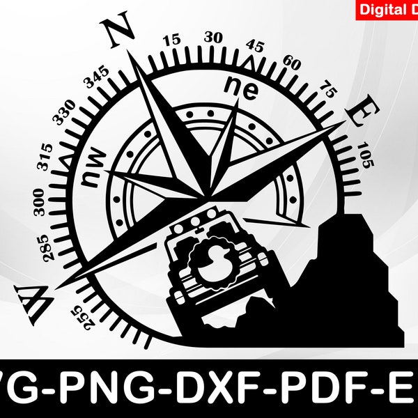 Compass Wall Decal - Etsy