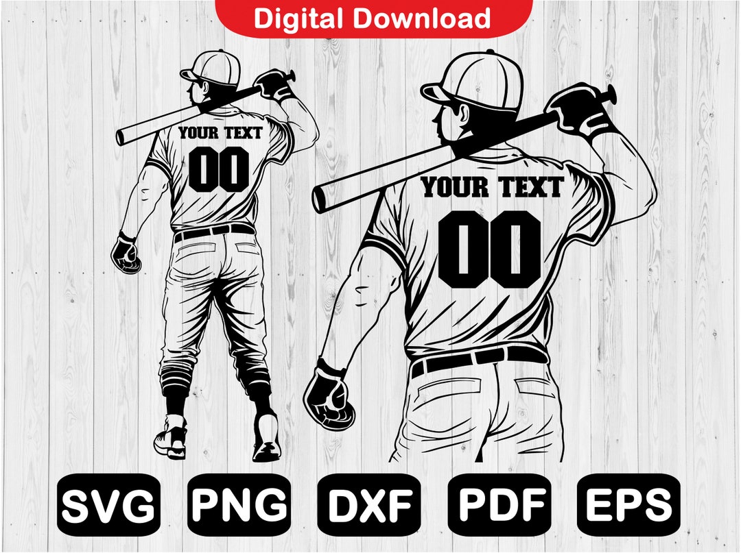 Baseball Player Svg, Custom Baseball Svg, Baseball Shirt Svg ...