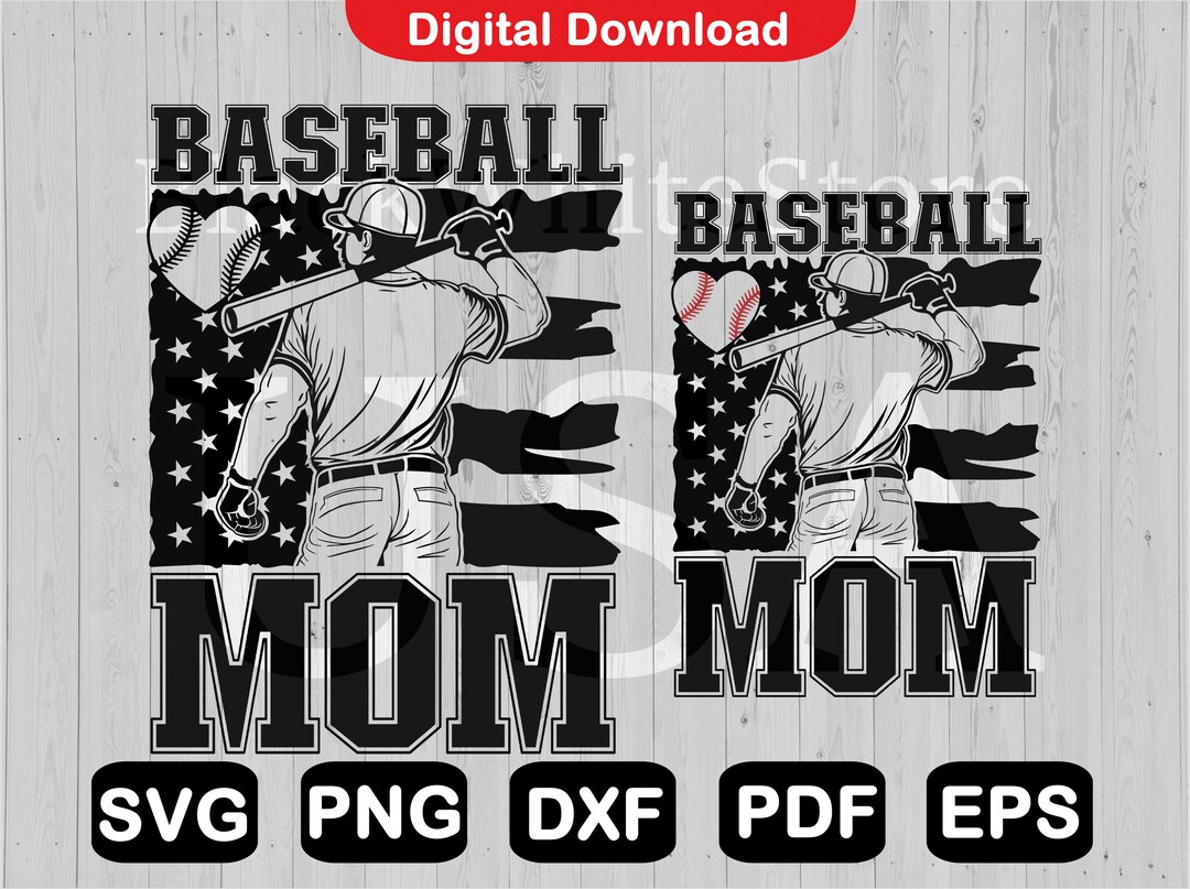 Baseball Mom SVG: Shirt Design, Cricut Cut Files (digital Download) - Etsy