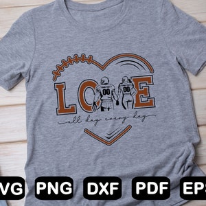 Valentines Day Football Svg, Love Football Svg, Customizable Valentine ...