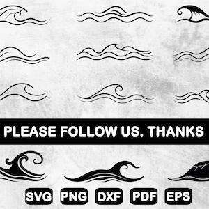 Wave SVG Bundle: Beach Summer Clipart (digital Files) - Etsy