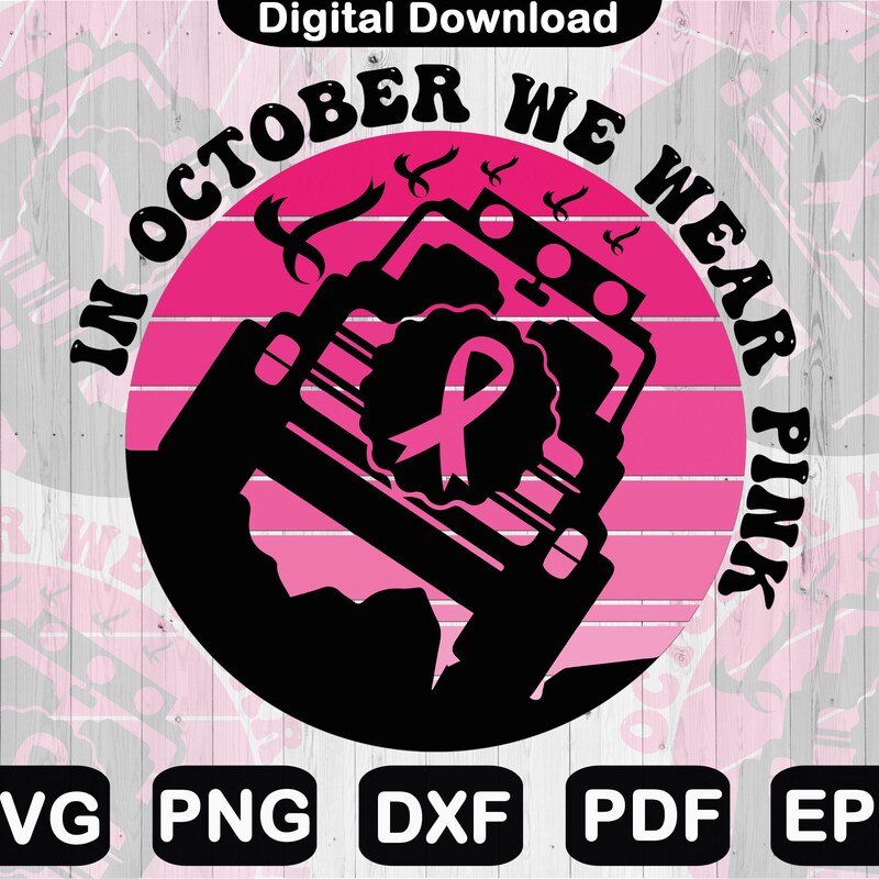 Jeep Cancer Breast Awareness - Etsy