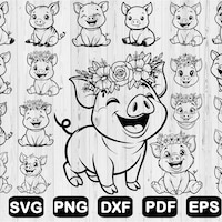 Pig Svg - Etsy