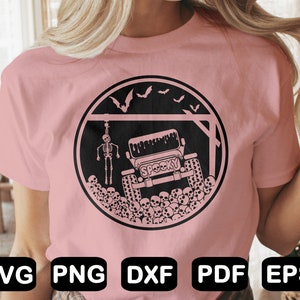 Spooky Offroad Svg, Skeleton 4x4 off Road Car Svg, Halloween Svg ...