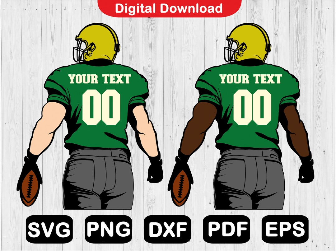 Layered Custom Football SVG, Football Shirt Svg, Football Player Svg ...