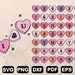Candy Heart Alphabet SVG Bundle: Valentine's Day Cut Files (digital ...