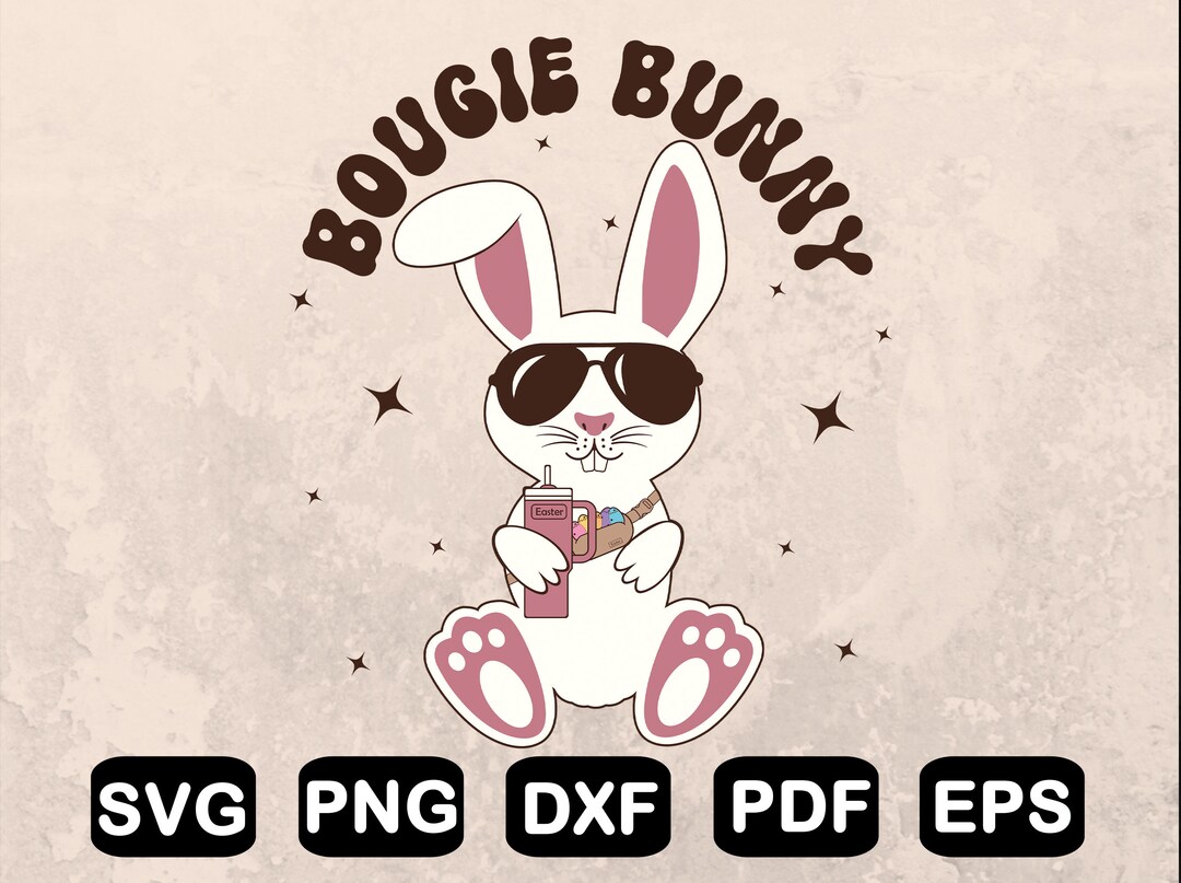 Easter Bunny Svg, Bougie Bunny Svg, Boo Jee Bunny Svg, Bunny With ...