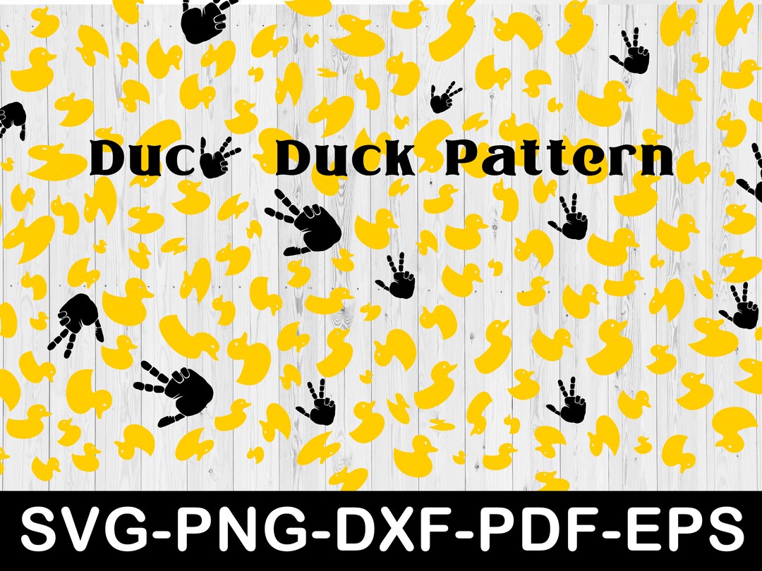 Duck Duck Wave Pattern SVG: Peace Hand Design (digital Files) - Etsy