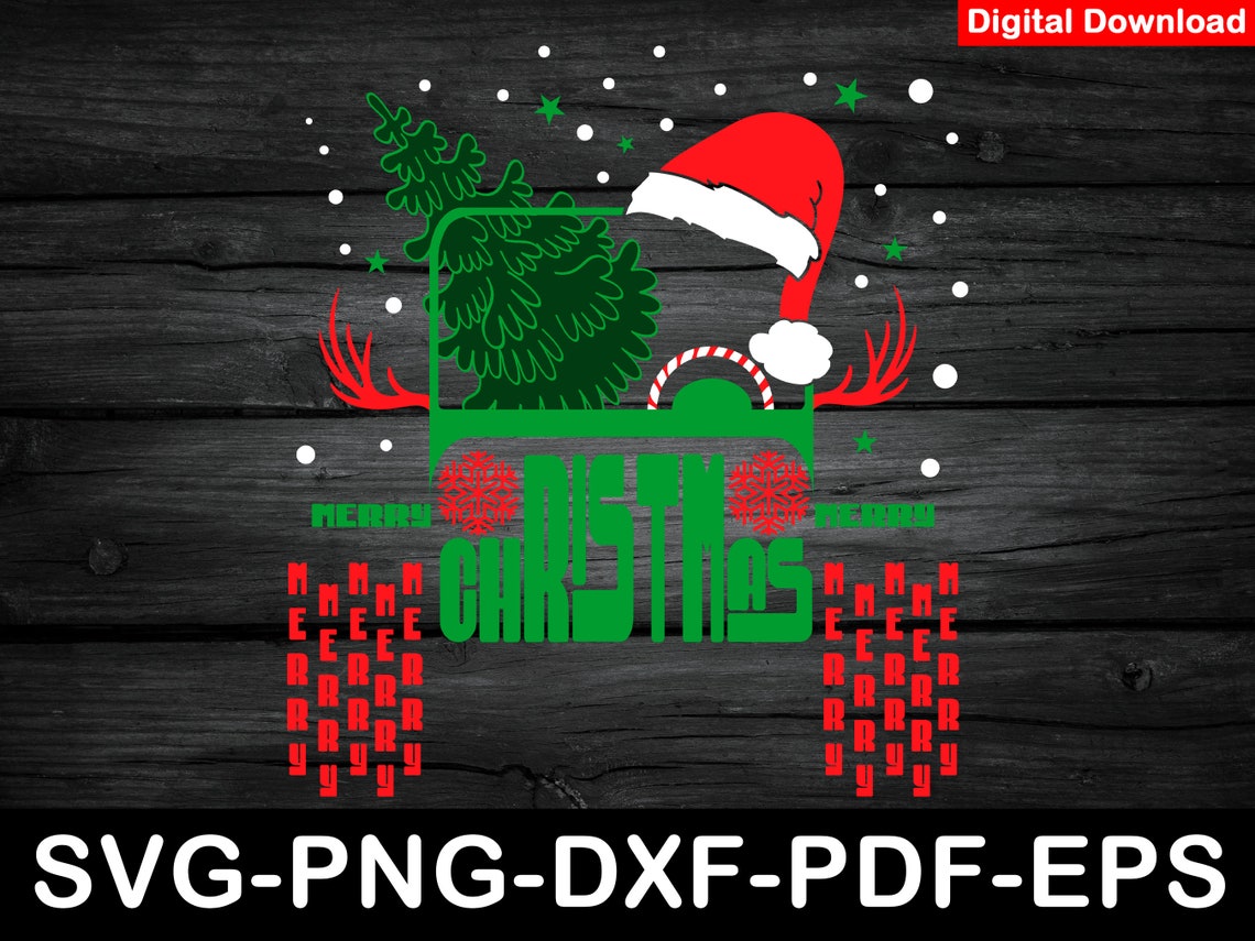 Christmas 4x4 off Road Svg Santa Claus Hat off Road Svg - Etsy