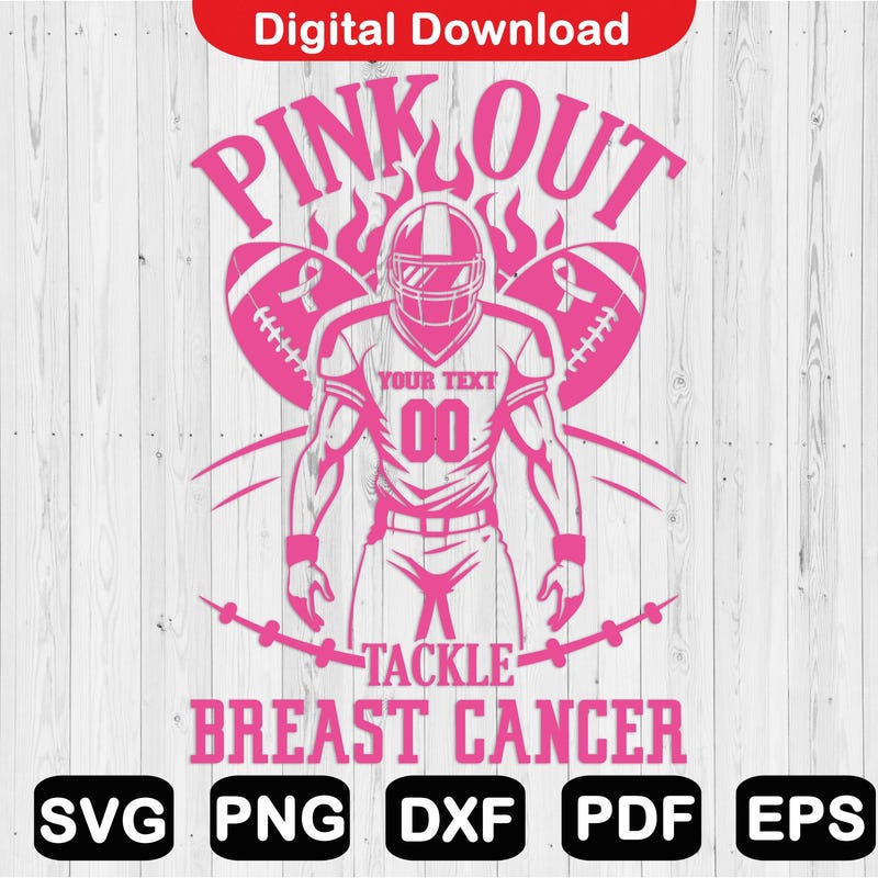 Football Pink Out Svg - Etsy