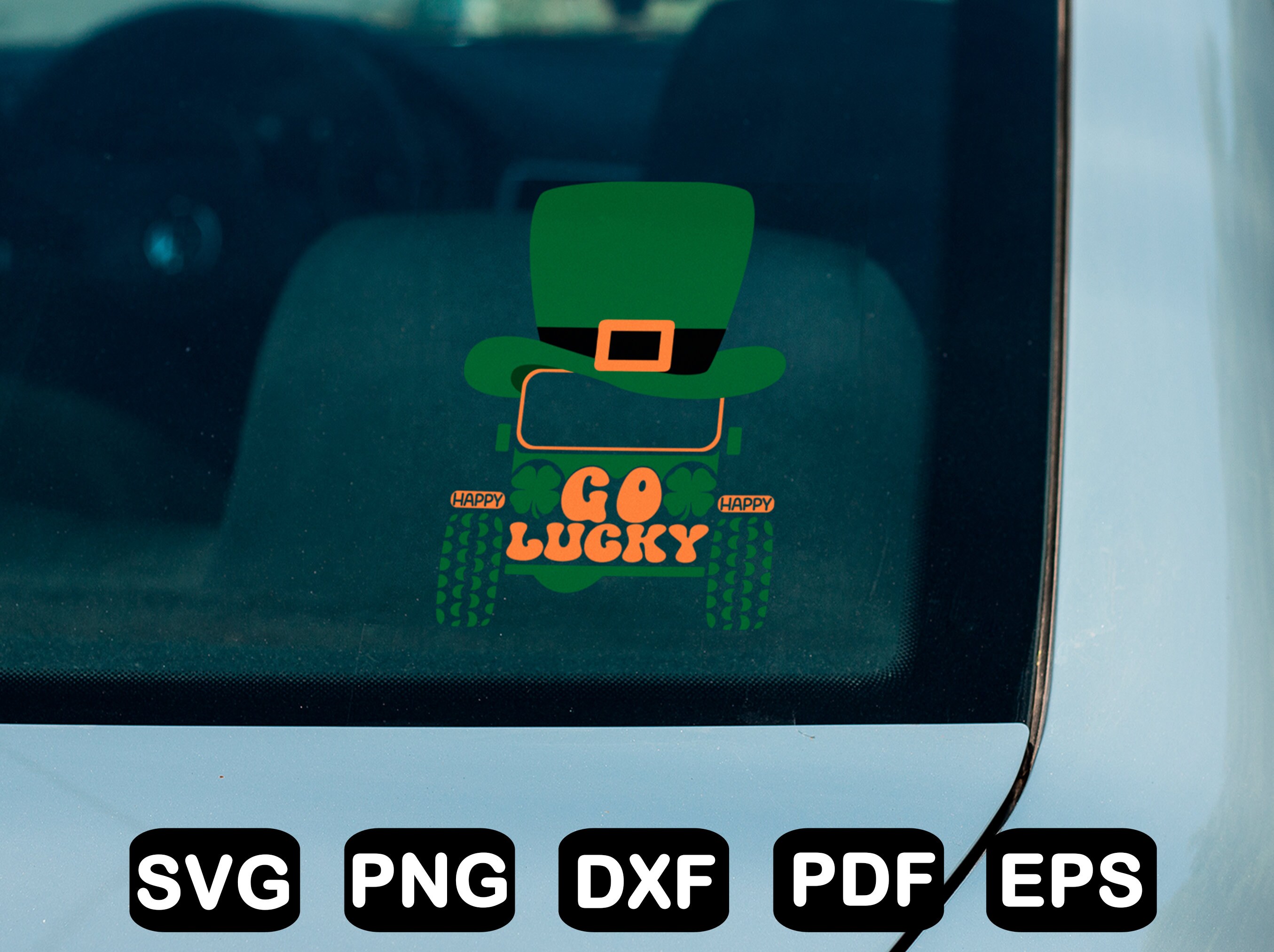 St Patrick's Day Shamrock Truck SVG: off Road Car Clipart (digital ...