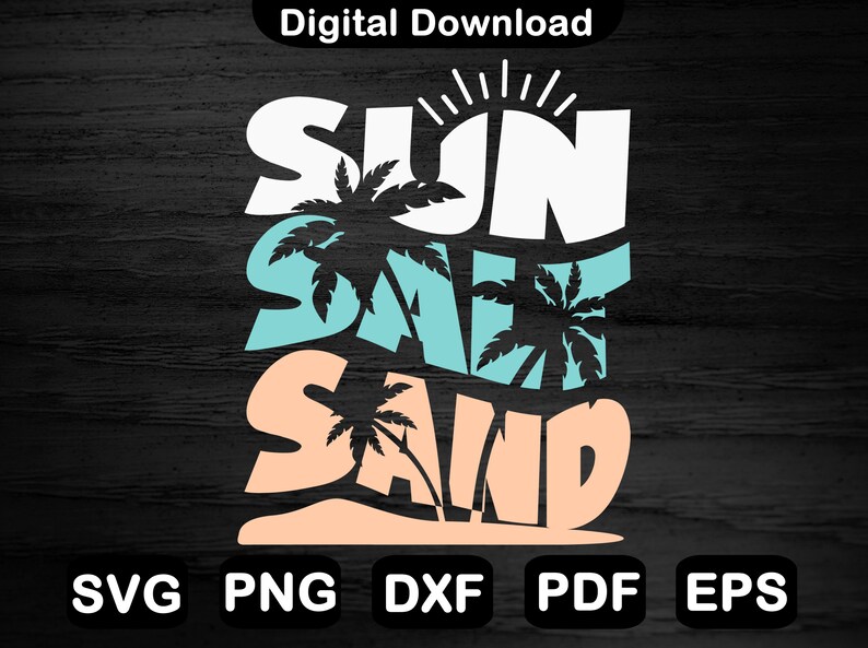 Sun Salt Sand Svg Vacation Svg Summer T Shirt Svg Beach - Etsy