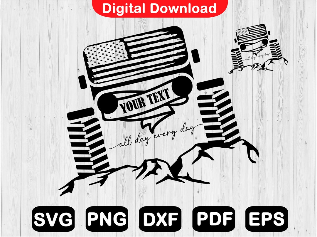 Off Road Mountain Split Monogram, 4X4 Split Monogram, 4WD Customized ...