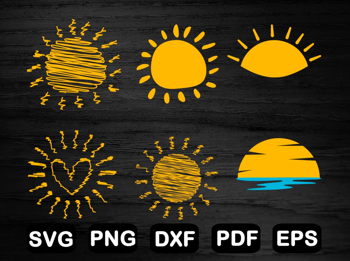 Sun Svg Bundle, Sun Png Files, Summer Svg Bundle, Hello Summer Svg ...