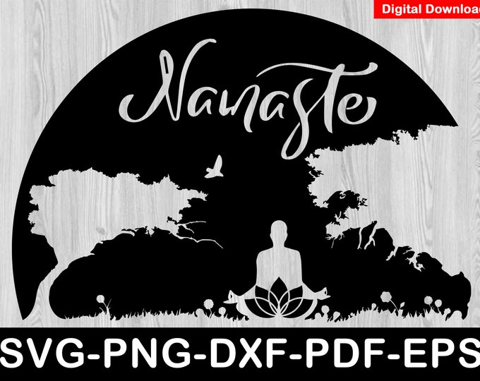 Yoga Tree SVG Bundle, Meditation SVG Yoga Clipart Chakra Namaste ...