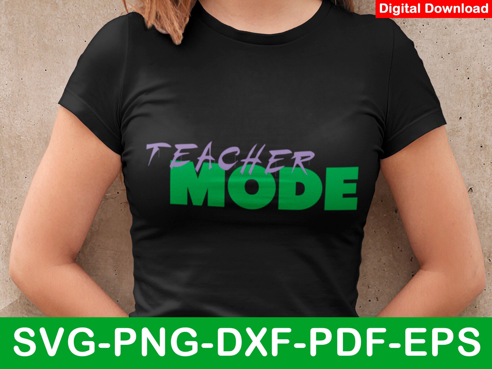 Teacher Mode Svg Girl Power Svg Back to School Design Svg - Etsy