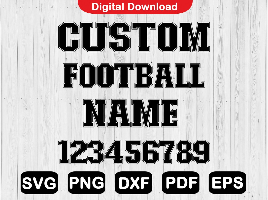 Custom Football Name Svg, Personalized Football Design, Digital ...