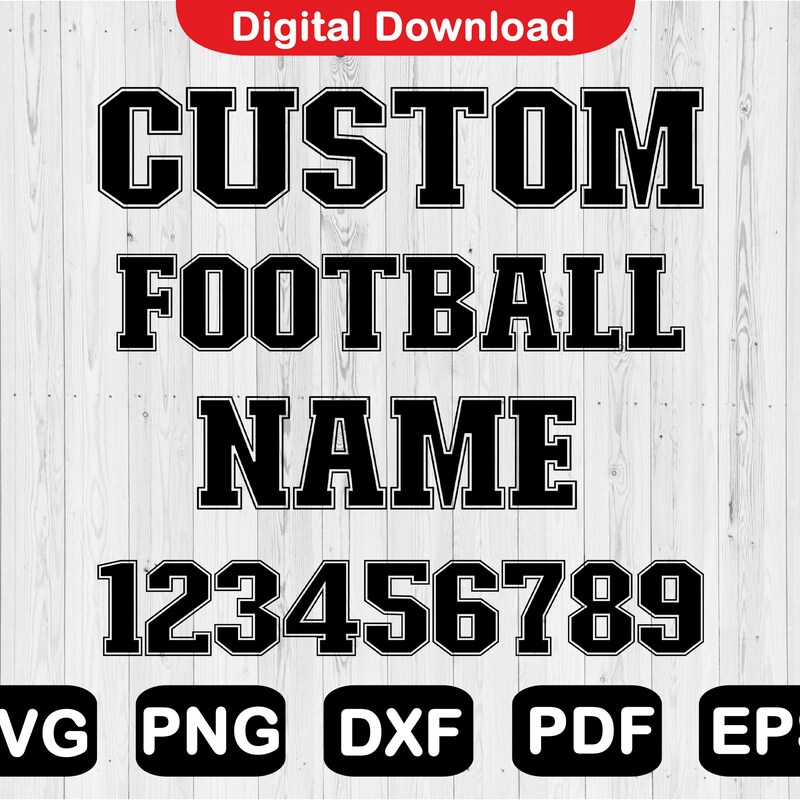 Football Name Svg - Etsy