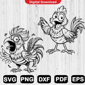 Chicken Svg Bundle, Rooster Svg , Crazy Chicken Svg, Chicken Silhouette ...