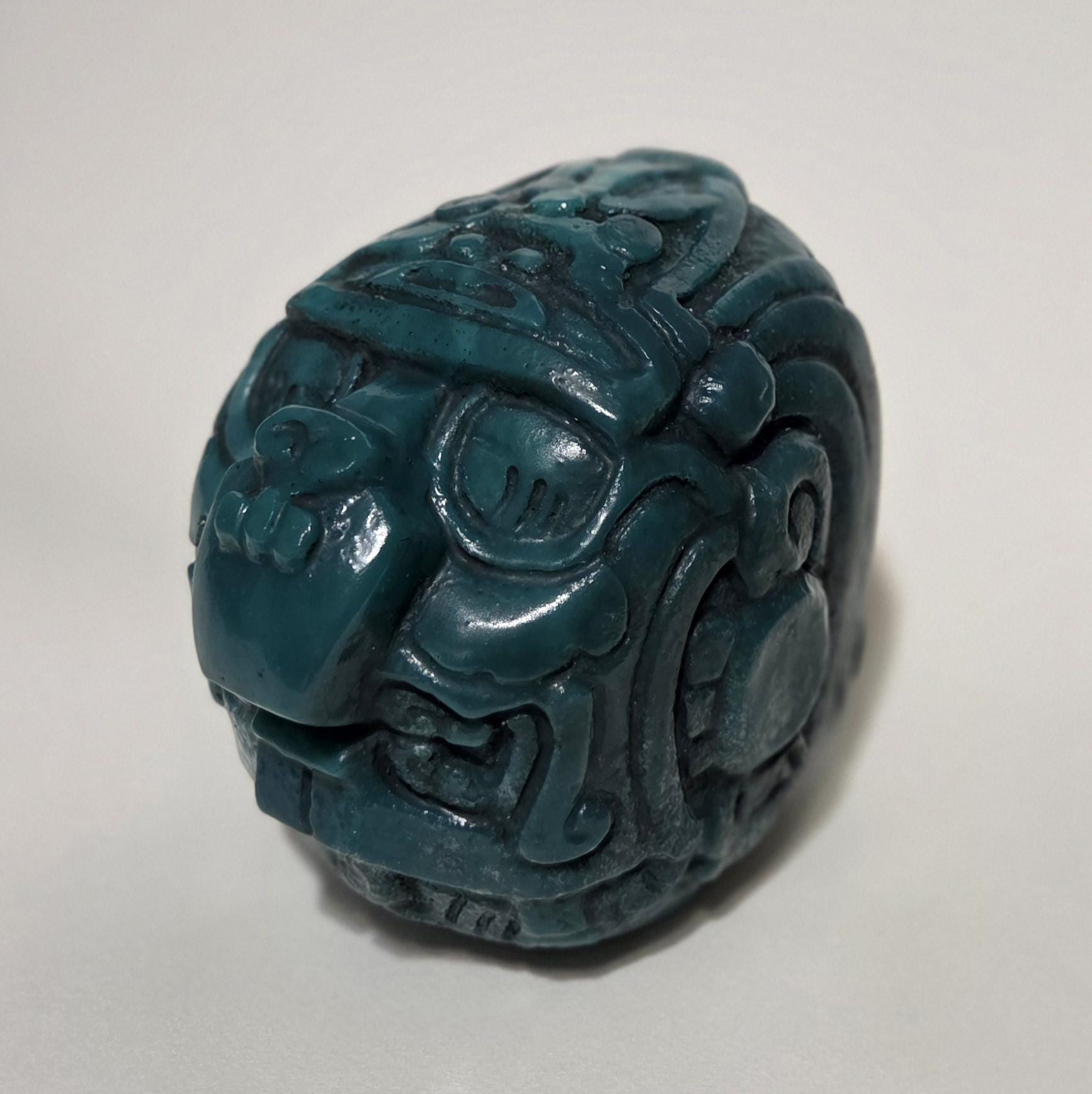 Maya Kinich Ahau Jade Head Replica: Altun Ha Belize Artifact - Etsy