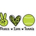 Peace Love Tennis Sticker for Tennis Player Tennis Sticker Gift for ...