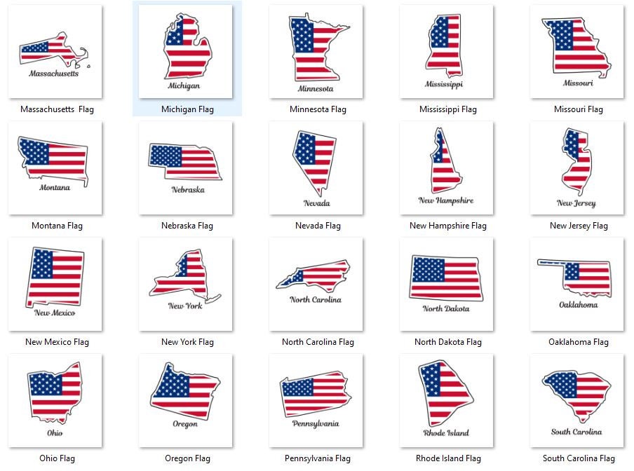 State Outline Mugs USA Flag White and Glossy State Mug USA State Coffee ...