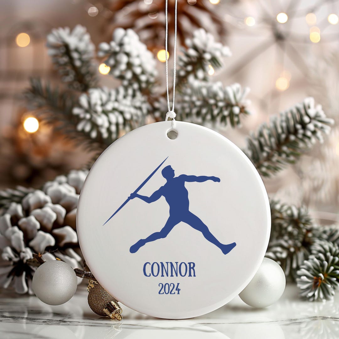 Men's Javelin Christmas Ornament Gift for Javelin Track and Field Gift ...