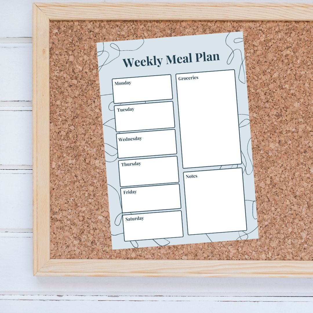 Meal Planner Digital Printable Meal Planner Print Plan Meals Weekly ...