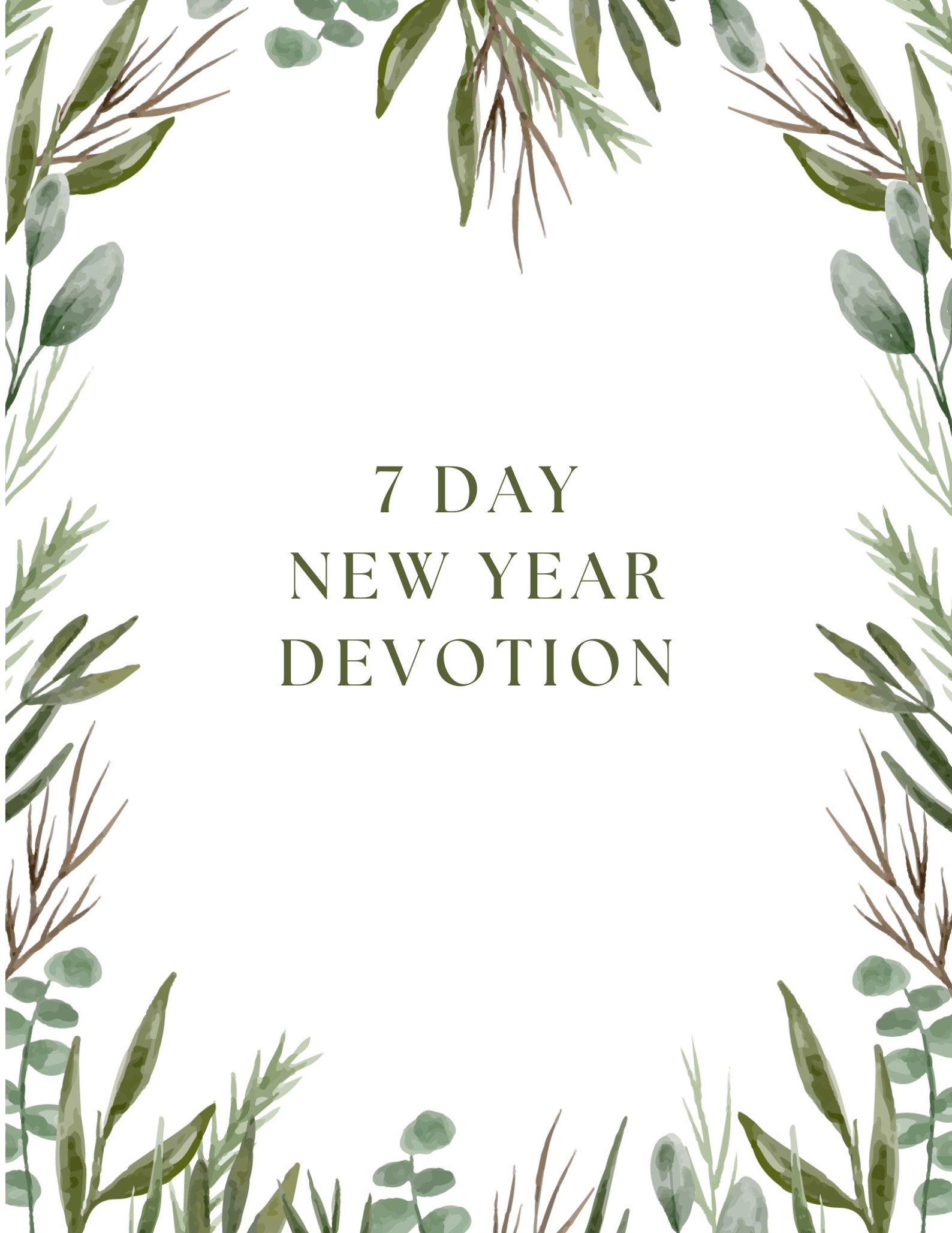 7 Days New Year Devotional Printable Devotional With Scriptures ...