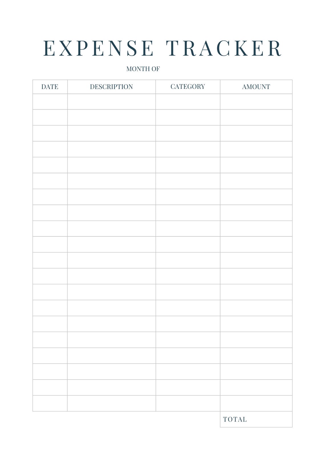 Expense Tracker Digital Printable Expense Print Keep Track of Expenses ...