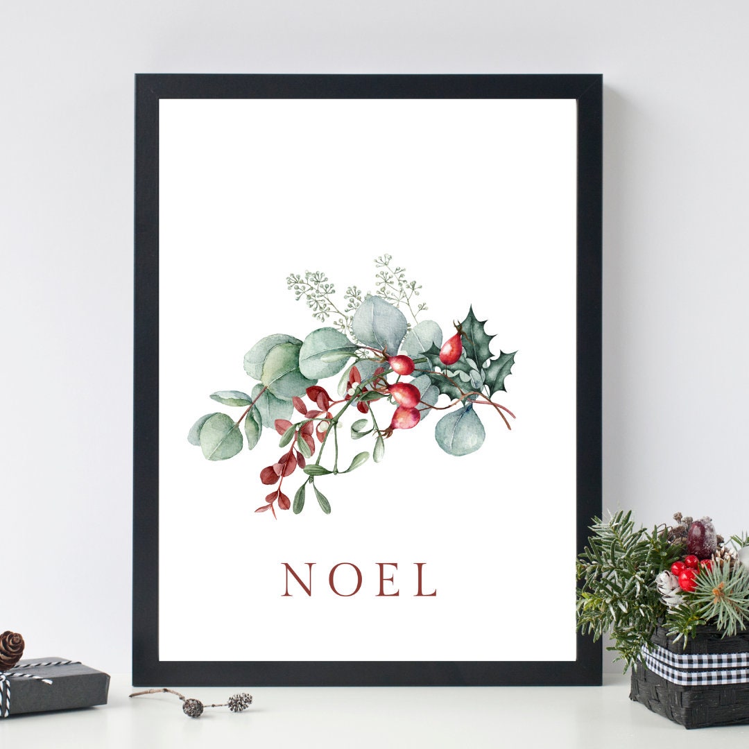 Noel Christmas Wall Art Noel Word Home Decor Christmas Wall Art Holiday ...